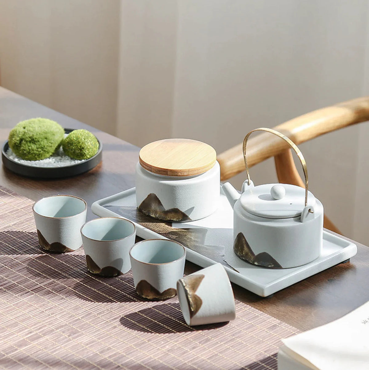 Gung Fu Tea Set - White – Purely Native